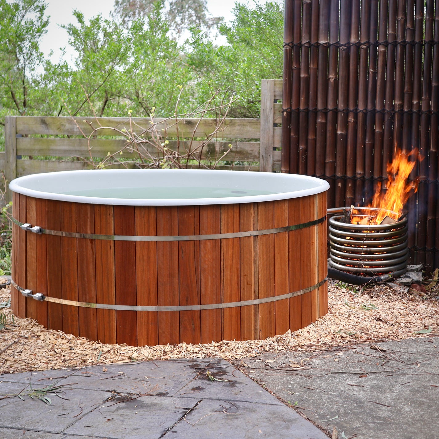 Off Grid Wood Fired Hot Tub – Barrel Tubs